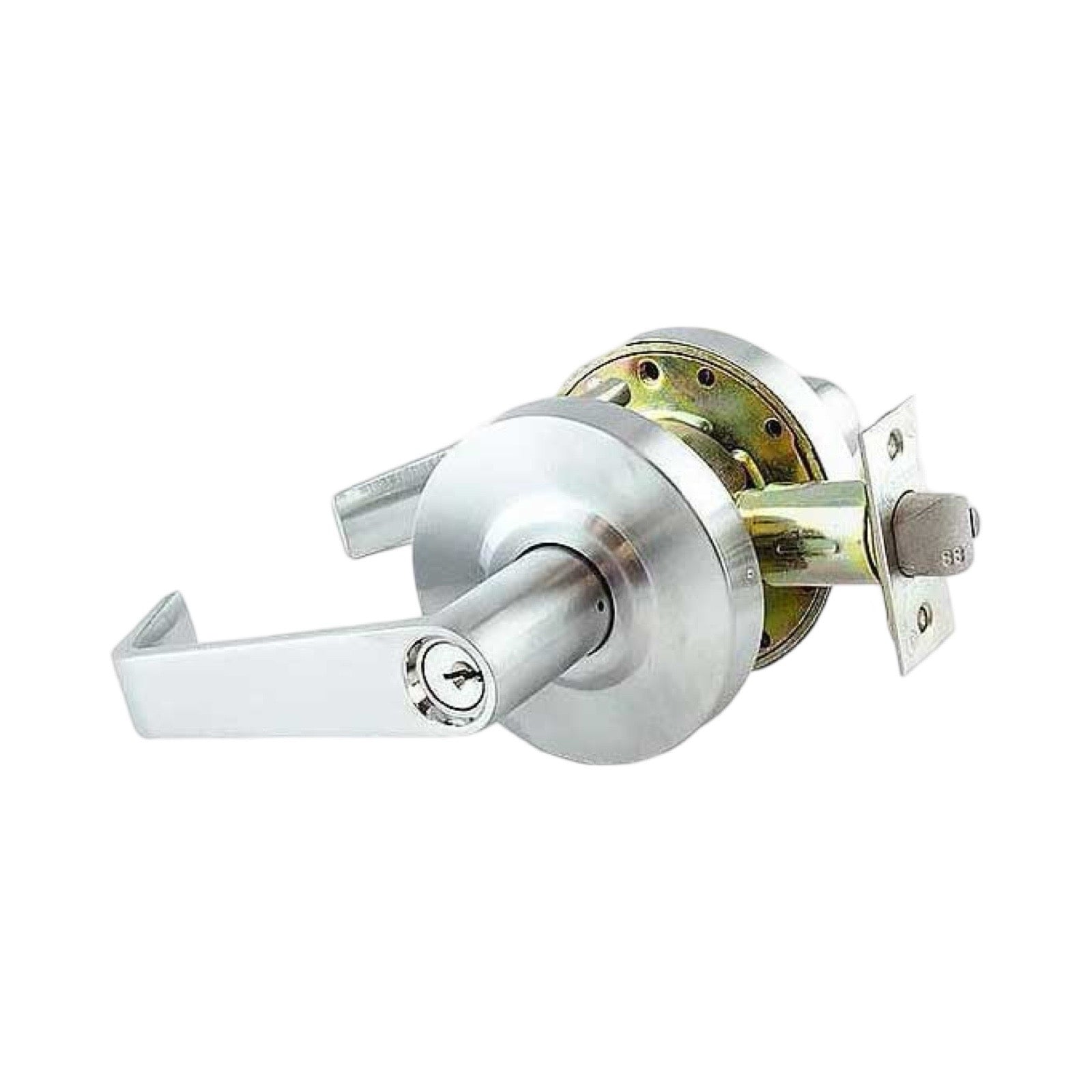 Commercial Lever Set Handle - 2-3/4” Standard Backset - Satin Chrome ...