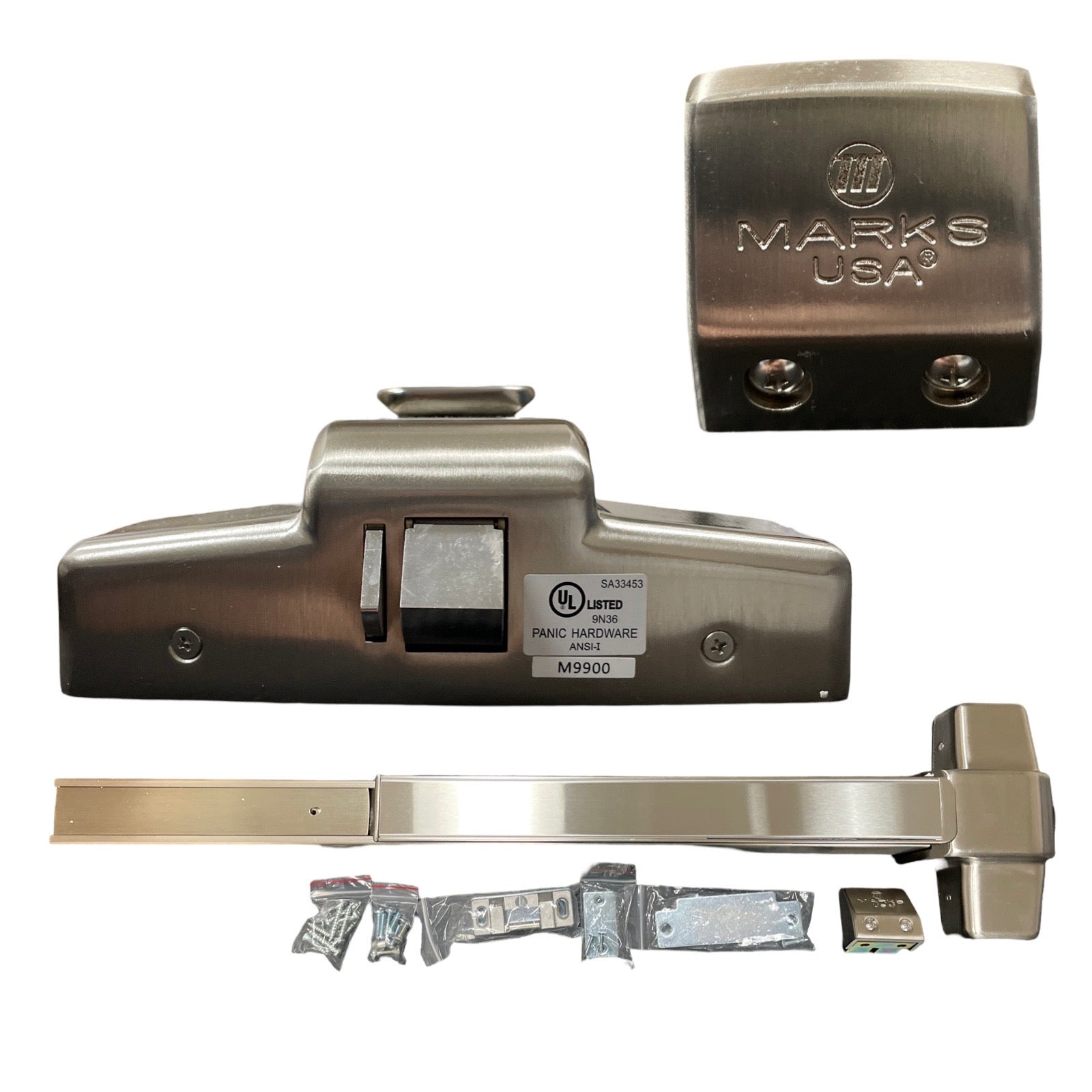Marks USA - M9900 - Rim Panic Exit Device - 32D Satin Stainless - 36 ...