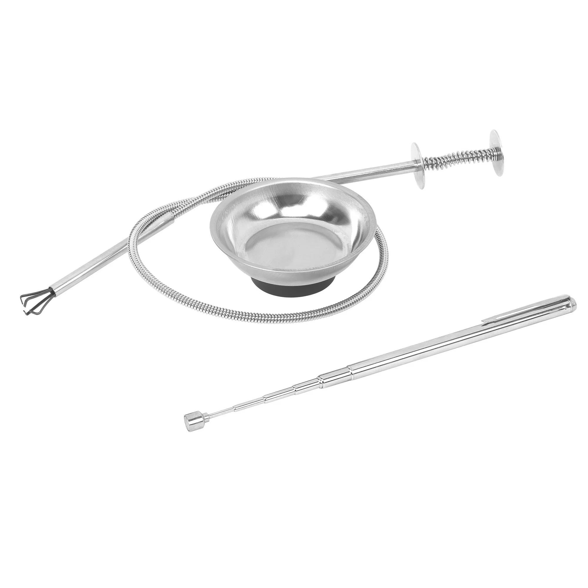 Hyper Tough 3-Piece Magnetic Pick-up Retrieval Tool Set, Silver 81008 ...